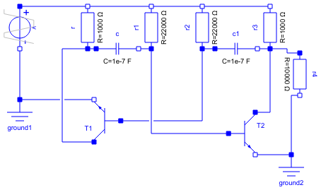 Modelica: Electrical.Spice3.Examples.Oscillator